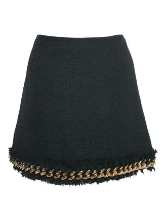 Versace minijupe en tweed - Noir