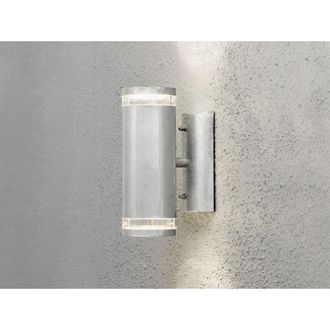 Konstsmide Design Up-Down Außenwandleuchte modena, Höhe 24cm, Silber