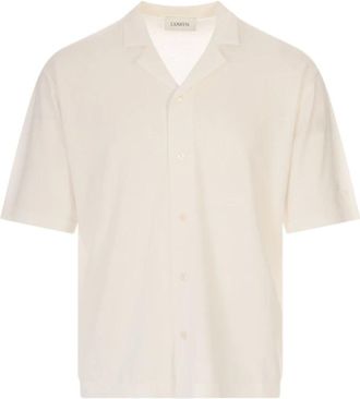 Laneus Homme, Chemises, Blanc, Taille: M T-Shirt In Maglia Panna
