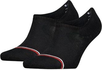 Tommy Hilfiger Footie Chaussettes, Noir, 43/46 (Lot de 2) Unisexe