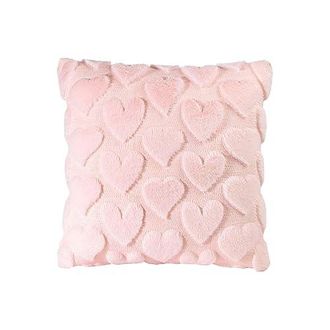 Generico Housse de coussin - Tissu touffet&eacute; de 45 cm | Housse de coussin Saint-Valentin avec motif rose | Taie doreiller de Saint-Valentin | Coussin d&eacute;coratif 
