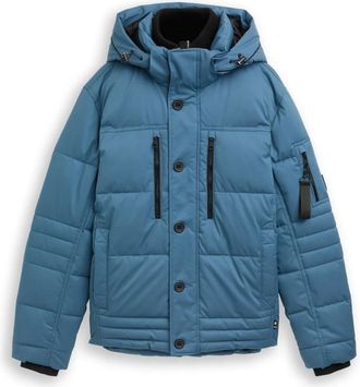 Tom Tailor Puffer Jacket mit abnehmbarer Kapuze - - Jackets - Herren - Blau - 2XL