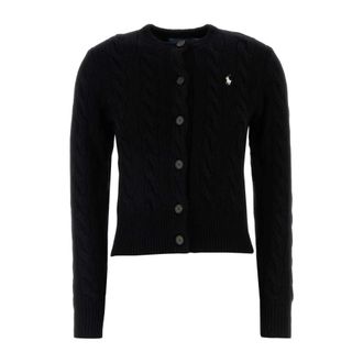 Polo Ralph Lauren Zopfmuster-Strickjacke - - Knitwear - Damen - Schwarzk - M