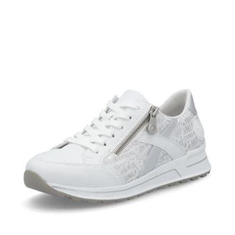 Rieker Baskets basses pour femme N1403, semelle int&eacute;rieure l&acirc;che, Blanc 80, 7.5 UK Wide