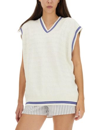 Alexander Wang V-Neck Cotton Vest - Multicolor