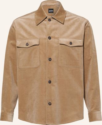 HUGO BOSS Cord-Overshirt Carper braun