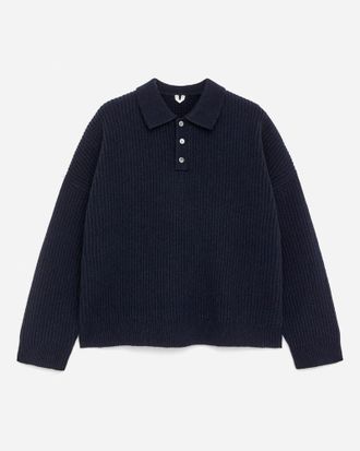 Arket Polopullover Aus Wolle -Blau