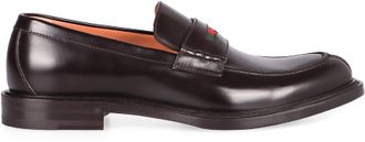 Gucci Mens Calfskin Loafers Ebony Calf