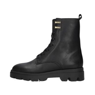 Hip Schwarze Schn&uuml;rstiefel mit Chunky Sohle - - Shoes - Damen - Schwarzk - 35 EU