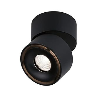 Paulmann 93371 LED spots encastrés plafonnier Spircle 78 mm incl. 1x8,0 W Blanc chaud Noir mat luminaire en saillie aluminium plafonnier 3000 K