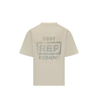 Represent Cotton Logo-Print T-Shirt - Beige
