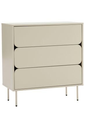Xora Kommode, Seidengrau, Metall, Holzwerkstoff, 3 Schublade(n) Schubladen, 80x85x40 cm, Wohnzimmer, Kommoden & Sideboards, Kommoden