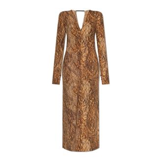 Maison Margiela Kleid mit Druck - - Dresses - Damen - Braun - M