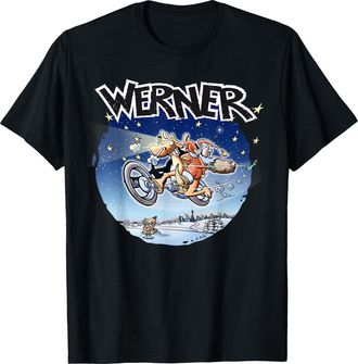 Werner Nikolausi T-Shirt, Herren, Erwachsene, Unisex, Halbarm, T-Shirt, Schwarz, S