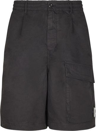 C.P. Company C.p. Company, Homme, Shorts, Noir, Taille: L Micro-reps Boxy Lens Shorts