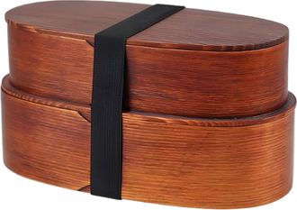 Generic Mittagessen Lagerbeh&auml;lter Box,Holz | Lunchbeh&auml;lter F&uuml;r Kinder Mit 2 Schichten | Geeignet F&uuml;r Suppe Snacks Fleisch Schule Camping Fr&uuml;hlingsausflug Pend