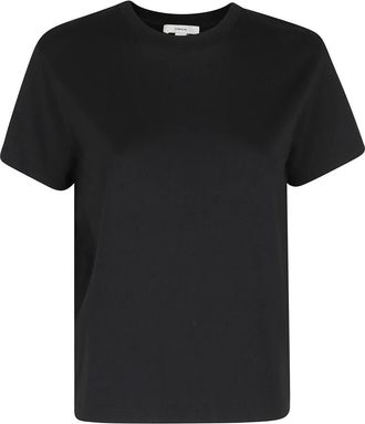 Vince Femme, Tops, Noir, Taille: 38 FR T-shirt ras du cou en coton Pima