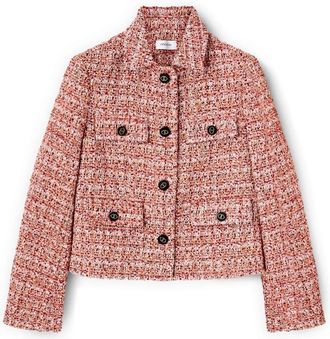 Motivi Femme, Vestes, Rouge, Taille: 42 FR Veste Courte en Tweed