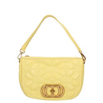 La Carrie Lollogigiallo Umh&auml;ngetasche aus Leder - - Bags - Damen - Gelb - ONE SIZE
