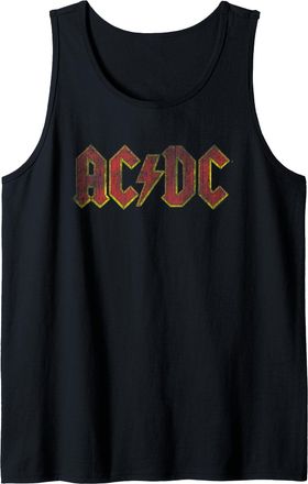 AC/DC Offizielles AC/DC Distressed Rot Logo Band Vintage Tank Top