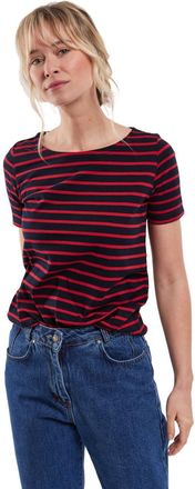 Armor Lux Damen Marinière hoëdic Héritage Femme T-Shirt, Mehrfarbig (Ii9 Rich Navy/Braise Ii9), 42 (Herstellergröße: 4)