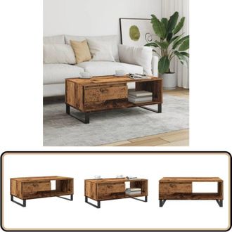 vidaXL Couchtisch Altholz-Optik 90x50x36,5 cm Holzwerkstoff - Vidaxl