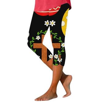 Generic Legging court de sport pour femme - Legging de course &agrave; pied pour femme - Pantalon de sport taille haute pour la gym, la course &agrave; pied, le yoga - Legg