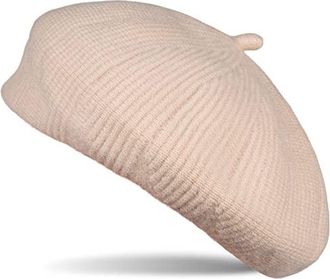 styleBREAKER Bonnet Basque Femme en Tricot Fin avec Motif Discret &agrave; Rayures, Hiver, b&eacute;ret, b&eacute;ret fran&ccedil;ais 04024200, Couleur:Beige