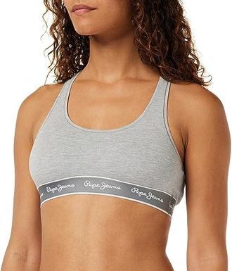 Pepe Jeans London Pepe Rb Brlt Soutien-Gorge, Opaque, Gris (Grey Marl), S Femme