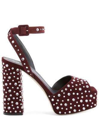 Giuseppe Zanotti New Betty Sparkle Sandalen 120mm - Rot