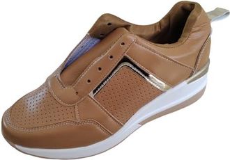 Generic Baskets d&eacute;contract&eacute;es pour femme - En cuir respirant - Avec mousse &agrave; m&eacute;moire de forme - L&eacute;g&egrave;res et antid&eacute;rapantes - En maille - Chaussures de course &agrave;