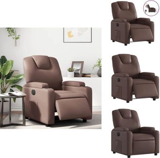 vidaXL Elektrischer Relaxsessel Braun Kunstleder - Fernsehsessel - Relaxsessel - Elektrisch Verstellbar - Lederlook - Braun