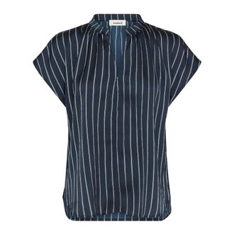 Soaked In Luxury SL Paris Shirt - - Blouses & Shirts - Damen - Blau - M