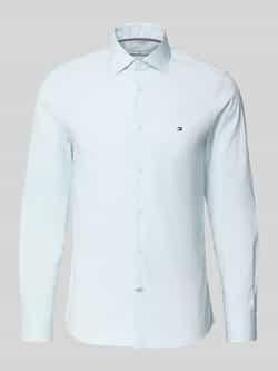 Tommy Hilfiger Tailored Fit Businesshemd aus Baumwoll-Mix