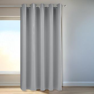 Homing Vorhang Mia Anthrazit | Verdunkelungsvorhang mit Ösen | Deko Ösenschal Schlafzimmer & Wohnzimmer | Ösenvorhang Blickdicht | Blickdichter Vorhang mit V