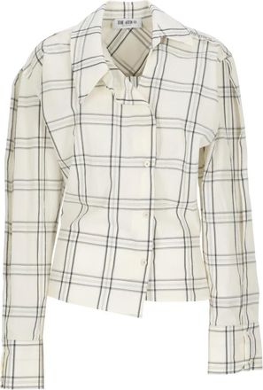 The Attico Femme, Blouses et Chemises, Beige, Taille: 36 FR Asymmetric Cotton Shirt