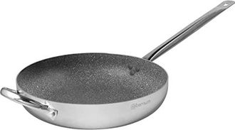 Aeternum Large Family, Large Size, Non-Stick Frying Pan, Induction Safe, Diameter 36 cm, Aluminium, Silver
