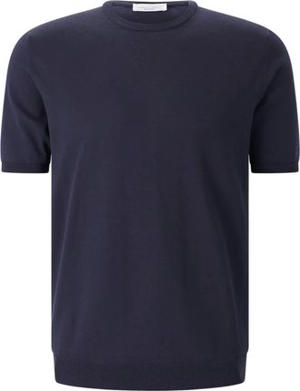 Roberto Collina Homme, Tops, Bleu, Taille: XL T-shirt &agrave; col rond