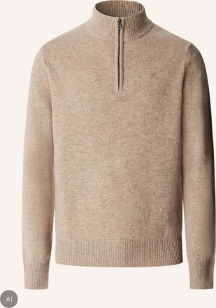 Hackett Pullover Lambswool Hzip weiss