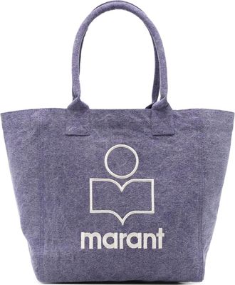 Isabel Marant small Yenky logo-embroidered tote bag - Violett