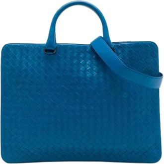 Bottega Veneta Sac daffaires Pre-owned - unisex - Pre-owned - Bleu - Taille: ONE Size
