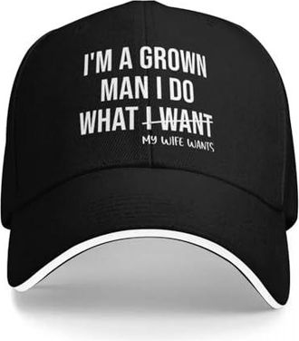 Generic Chapeau dHomme, Je suis Un Homme Adulte Je Fais Trucker Hat Casquette pour Hommes Casquette de Baseball Masculin Cadeau