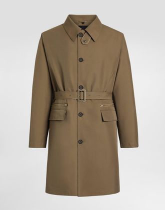 Dolce & Gabbana Trenchcoat Aus Baumwolle Mit Einreihiger Knopfleiste - Mann M&auml;ntel Und Jacken Braun 48