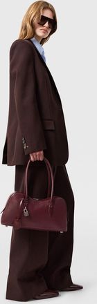 Stella McCartney Pleated Straight-Leg Trousers, Woman, Raisin, Size: 36