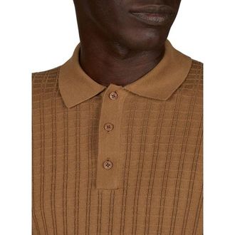 Pierre Cardin Polo en maille gaufr&eacute;e en coton
