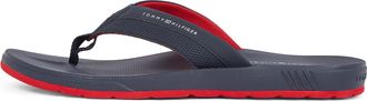 Tommy Hilfiger Herren Flip Flops Molded Beach Sandal mit Logo, Blau (Desert Sky), 40