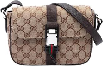 Gucci Pre-owned Toile sacs-gucci - Femme - Pre-owned - Brun - Taille: ONE Size
