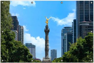 Wallario Outdoor-Poster f&uuml;r Garten oder Balkon Engel der Unabh&auml;ngigkeit, Motivbanner Gr&ouml;&szlig;e: ca. 100 x 150 cm, Outdoor-Bild