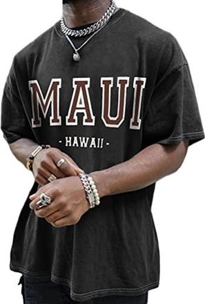 Onsoyours T-Shirts Oversize Homme Los Angeles Mode Vintage Imprim&eacute; Chemise &Agrave; Manches Courtes Col Rond Tee Shirt Sport Top Streetwear D&eacute;contract&eacute; Hauts Sweatshir