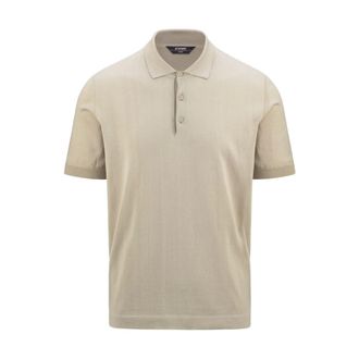 K-Way Homme, Tops, Beige, Taille: S Polo classique &agrave; manches courtes